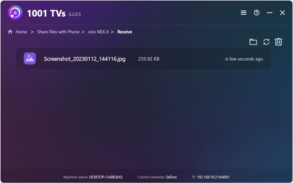 1001 TVs--[Mac/Windows] How to Receive Files from Android/iOS Phone