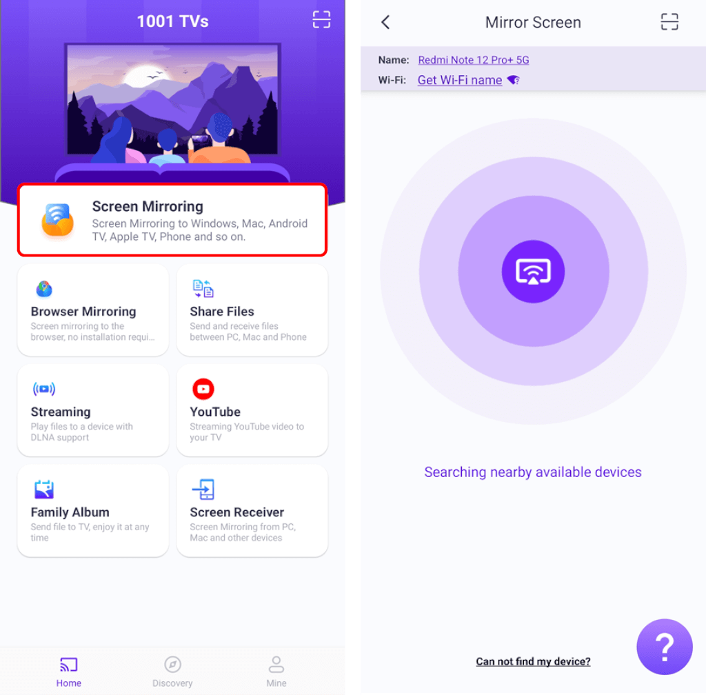 1001 TVs--How to Mirror Your Screen to an Android Phone or iPhone