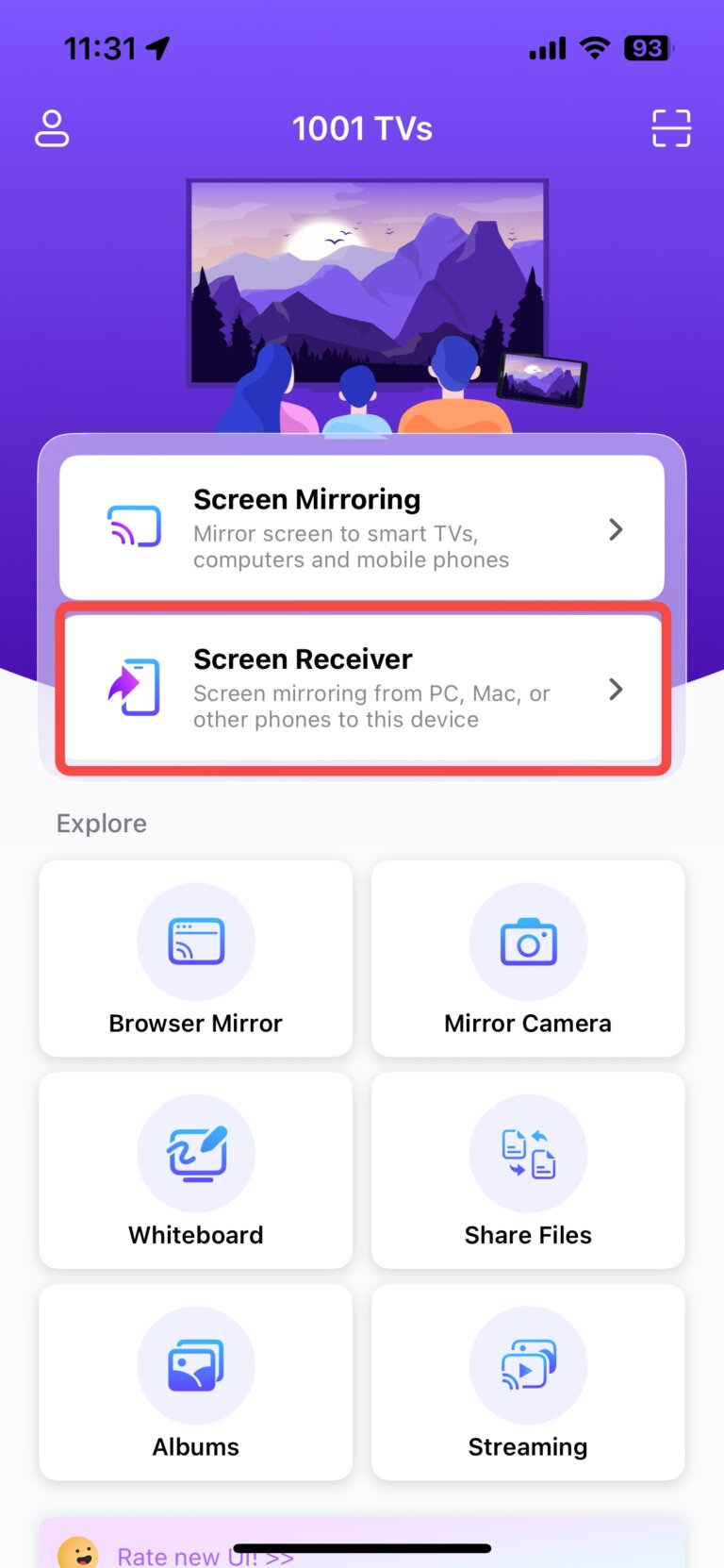 1001 TVs--1001 TVs – Screen Receiver User Guide