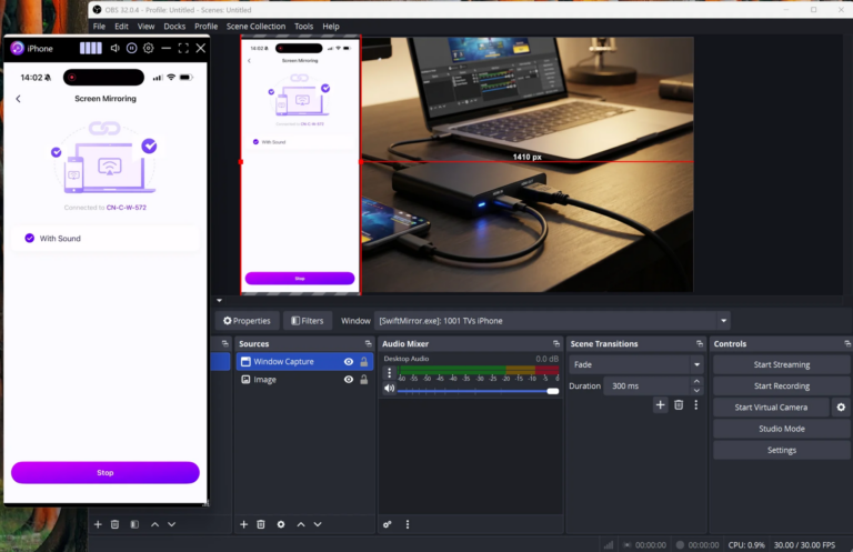 1001 TVs--How to Capture Screen Mirroring in OBS (Android & iPhone)